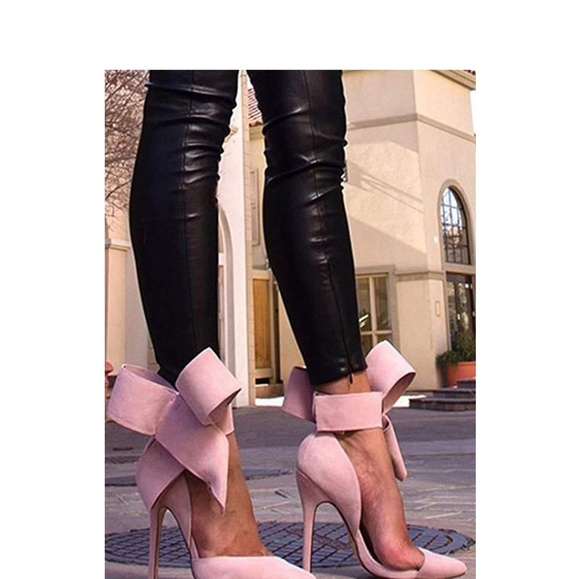 S. the Widow | Shoes | Prentis Blush Pink Bow Heels | Poshmark